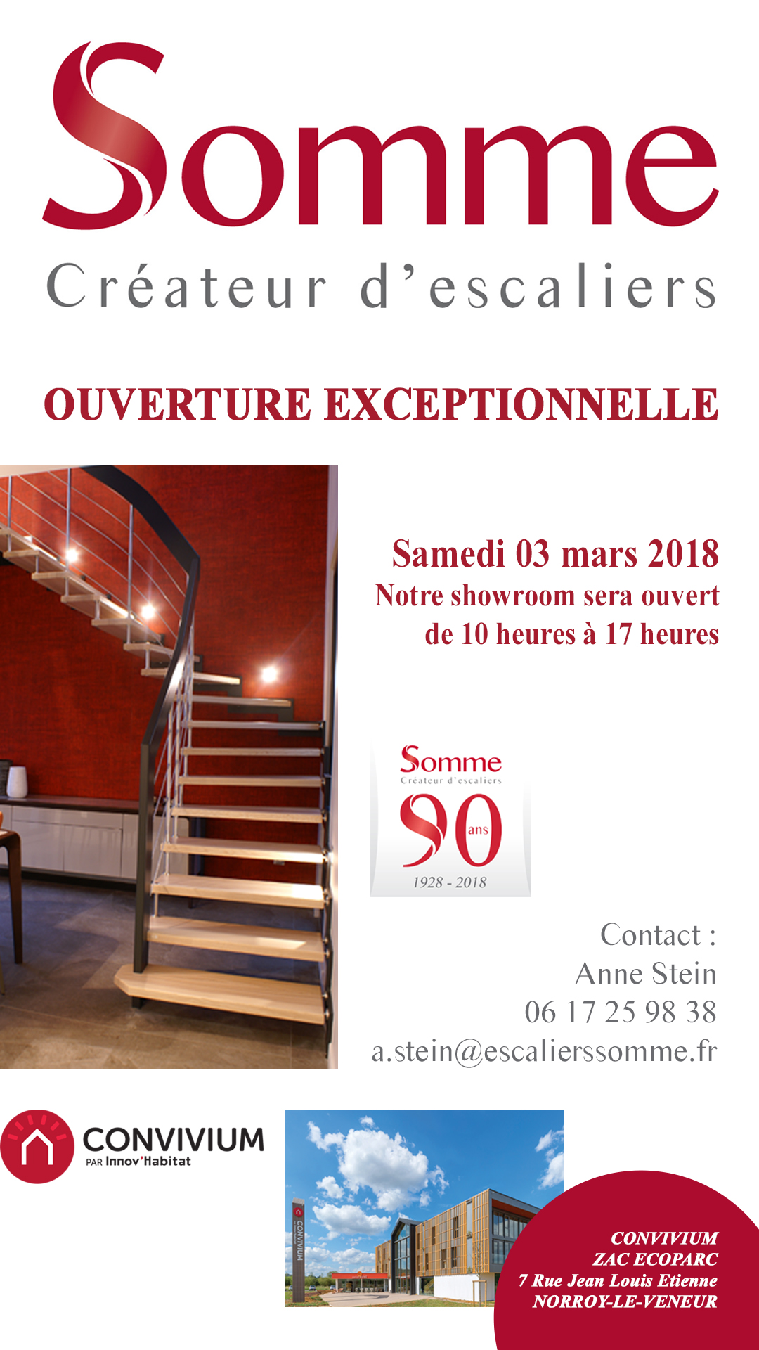 Ouverture de Convivium le premier samedi de chaque mois.
